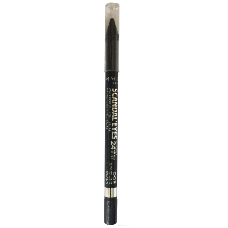 Rimmel Scandaleyes Waterproof Kohl Kajal Eyeliner - 002 Sparkling Black