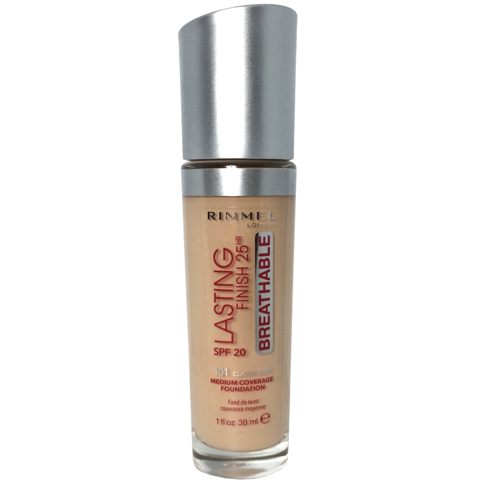 Rimmel Lasting Finish 25Hr Breathable Foundation - 101 Classic Ivory ...